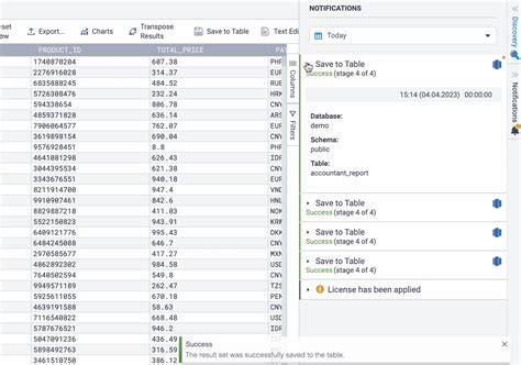 saving data to table coginiti support home