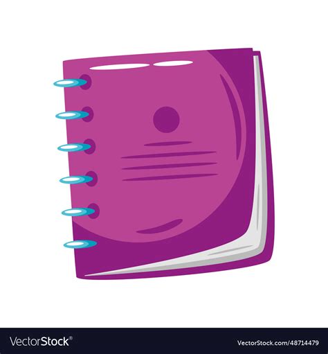 Notepad School Supply Icon Royalty Free Vector Image