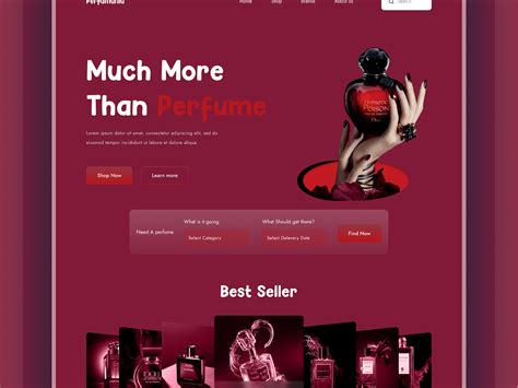 perfume website design by efat ahmed on dribbble