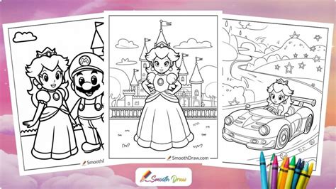 Princess Peach And Bowser Coloring Pages Flying Squirrel Mario In