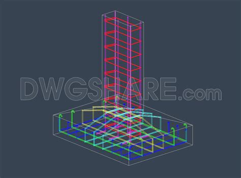 126 Autocad Drawing Of Raft Foundation 3d Model For Download