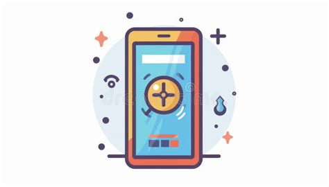 Digital Compass Displaying Navigation Features On Smartphone Interface With Various Icons And