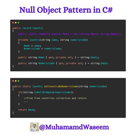 What Is Null Object Pattern This Pattern Says That When We Come Up
