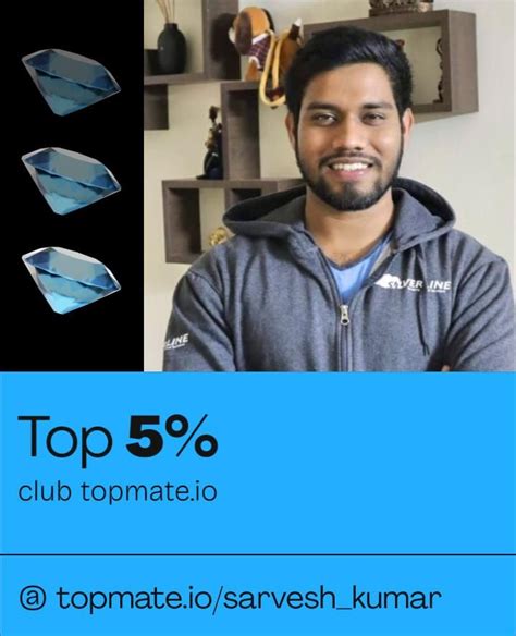 Sarvesh Kumar On Linkedin Exciting News 🎉 Ive Finally Joined The Top 5 Club On Topmate 🤩 I…