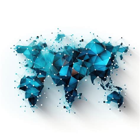 Premium Vector Geometric Vector Global Network Design On White Backgroun