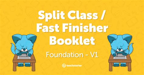 Split Classfast Finisher Booklet Foundation V1 Teach Starter