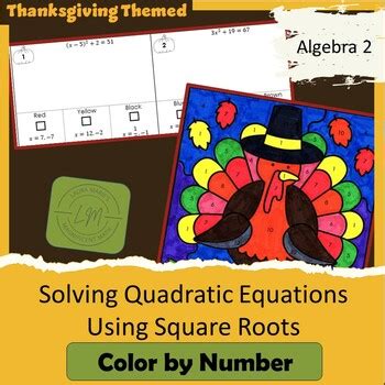 Basic Quadratic Equation Handouts Using Square Root Method Teaching Resources TPT