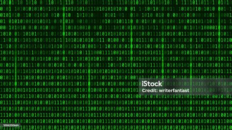 디지털 이진 데이터 및 스트리밍 이진 코드 배경입니다 녹색 숫자 10 매트릭스 배경입니다 169 포맷 가상현실에 대한 스톡 벡터 아트 및 기타 이미지 Istock