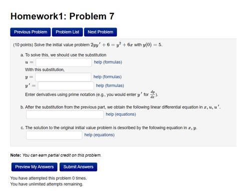 solved 10 points solve the initial value problem