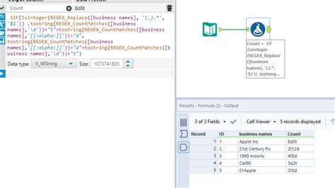 Solved Calculate Amount Of Letters And Digit In A String Alteryx