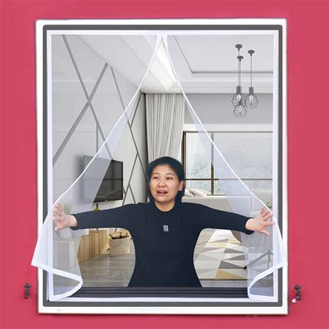 신제품 마그네틱 모기장 창문 실내 창문 스크린 메쉬 커튼 튤 맞춤 크기 자동으로 닫기 쉬운 설치 자석 모기장 얇은 명주 그물