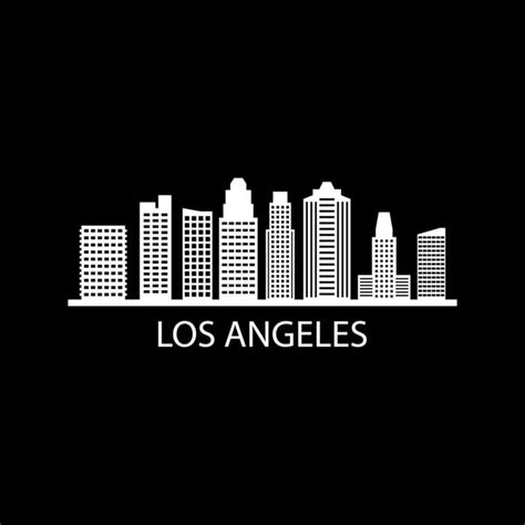 Los Angeles Skyline Vector Art Icons And Graphics For Free Download