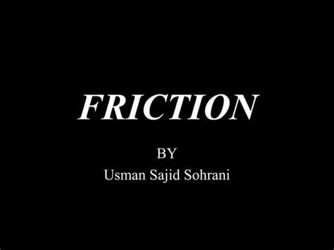 Friction Class 8 Ncert Powerpoint Presentation Pdf