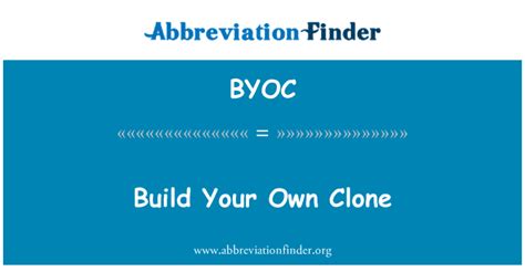 byoc definición construir tu propio clon build your own clone