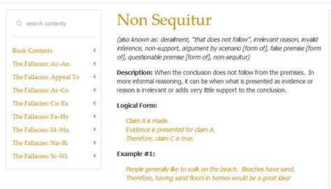 Non Sequitur Fallacy