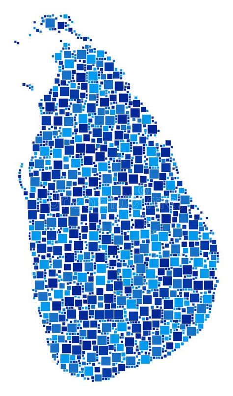 Colagem Do Mapa Da Ilha De Sri Lanka Dos Quadrados Ilustração Do Vetor Ilustração De Vetor