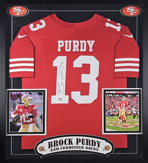 Brock Purdy Autographed Red San Francisco 49ers Jersey Frame