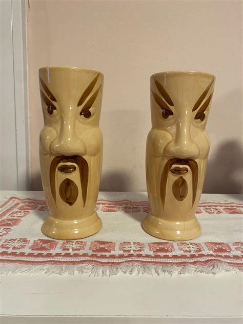 Fu Manchu Tiki Mugs Etsy