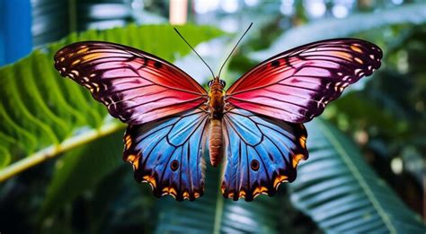 Premium Photo Colorful Butterfly On A Flower Abstract Colored