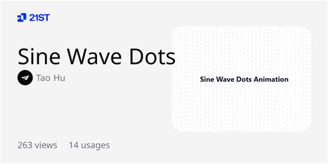 Sine Wave Dots 21stdev Discover Share And Craft Ui Components