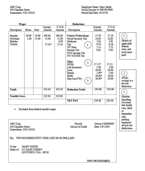 Checkstub Template 4 Free Check Stub Templates Pdf Excel Sample Documents Williamson Ga Us