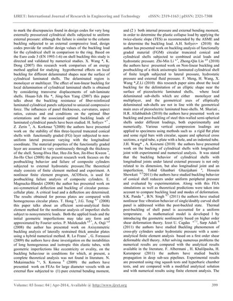review of buckling in various structures like plate and shells pdf