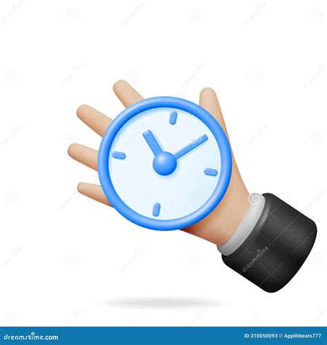 3d Analog Chronometer Timer Counter In Hand Stock Vector Illustration Of Render Sign 310050093