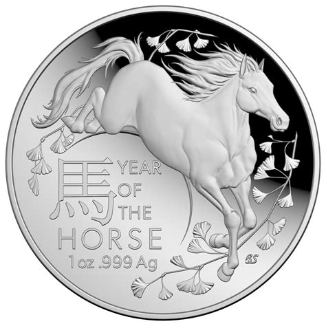 Ram Lunar Rok Koně 1 Unce Stříbra 2026 Proof Klenutá Mince Metal