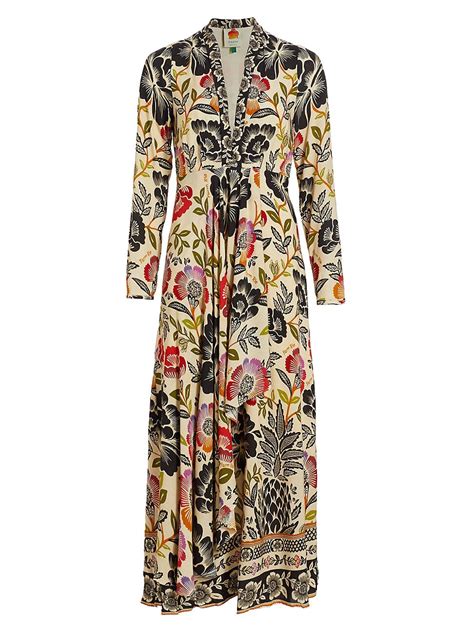Buy Farm Meg Romantic Garden Maxi Dress Off White At 62 Off