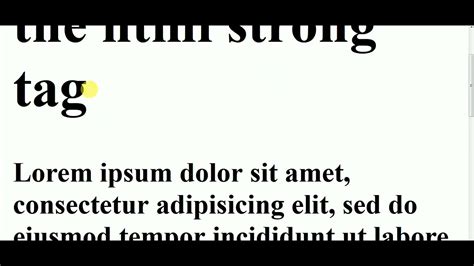 The Html Strong Tag Coding Htmltags Html Html5 Htmltutorial Youtube