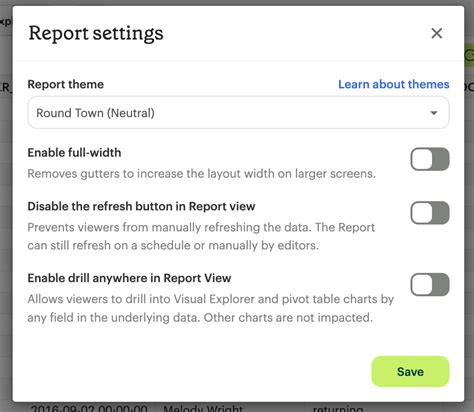 Report Layout And Presentation Visualize And Present Data Mode Support