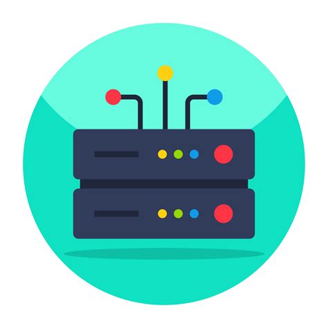 Flat Design Icon Of Server Network Vector Art At Vecteezy