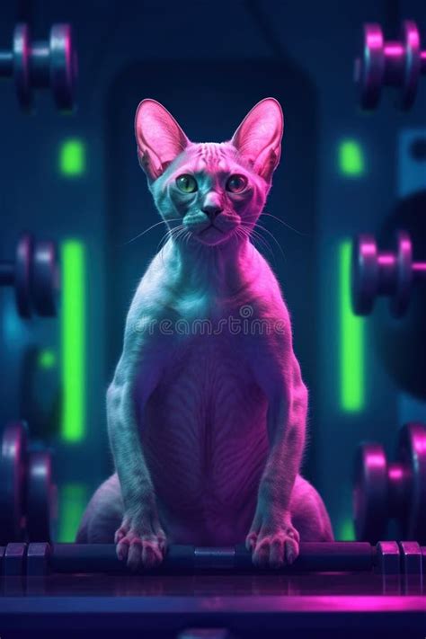 A Cat Sitting On Top Of A Computer Keyboard Generative Ai Image Stock Illustration