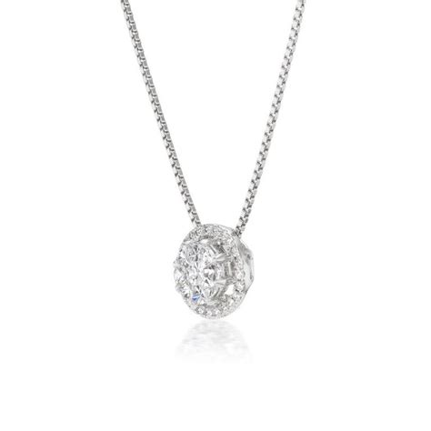 14k White Gold 59ct Diamond Pendant For Sale At 1stdibs