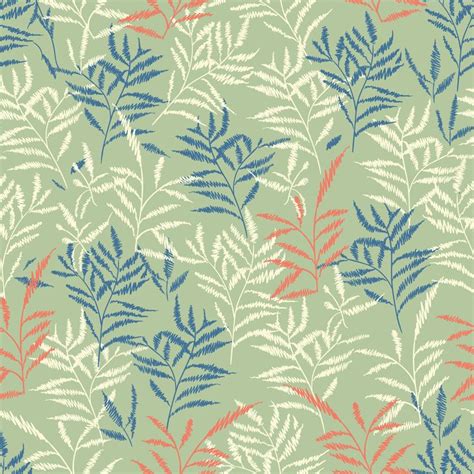 Colorful Leaves Vector Pattern