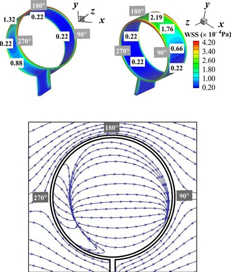 color online computer simulation of local gas flow field around the