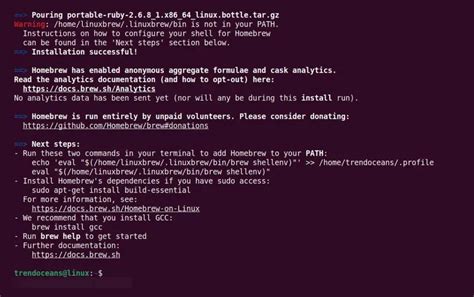 How To Install And Use Homebrew Package Manager On Linux TREND OCEANS