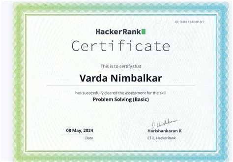 varda nimbalkar on linkedin python hackerrank techskill