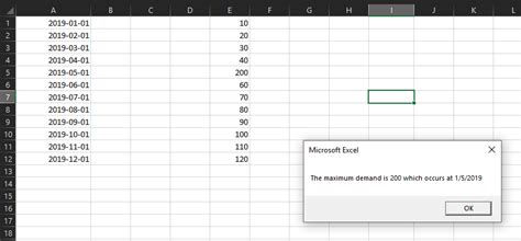 excel vba how to display value of cell adjacent from another cell