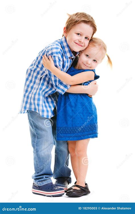 Brother And Sister Hugging