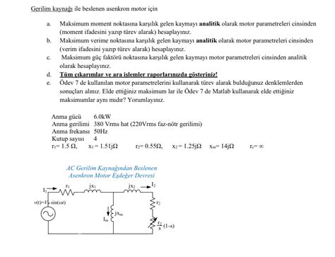 Solved For Asynchronous Motor Fed By Voltage Sourcea A Chegg