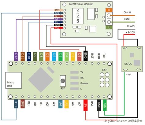 Arduino 使用mcp2515模块进行canbus通讯 凌顺实验室