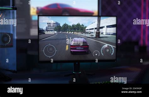 Player Defeated By The Online Opponents In The Street Racing Computer Game Stock Video Footage