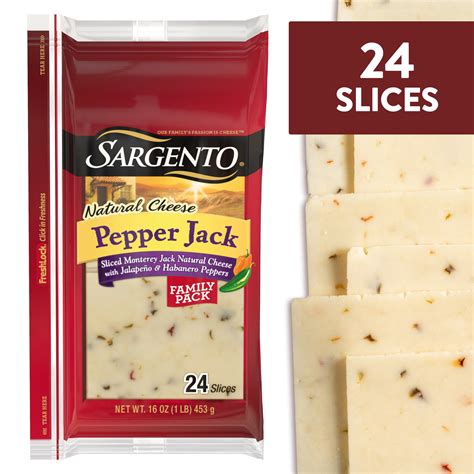 Sargento® Sliced Pepper Jack Natural Cheese, 24 Slices - Walmart.com