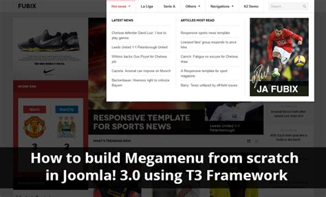 How To Build Mega Menu From Scratch In Joomla 30 Using T3 Framework Joomlart