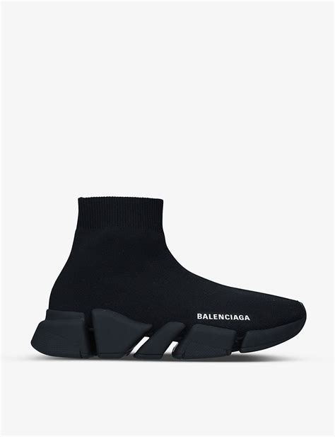 Balenciaga Womens Speed 20 Stretch Knit Mid Top Trainers