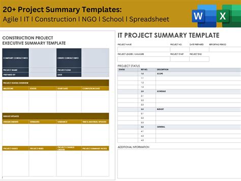 Project Summary Templates Agile ǀ IT ǀ Construction ǀ NGO ǀ babe ǀ Spreadsheet Etsy Project Summary Templates Agile ǀ IT ǀ Construction ǀ NGO ǀ babe ǀ Spreadsheet Etsy