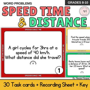 Calculating Speed Distance Time Word Problems Task Cards By Alessia Hooper
