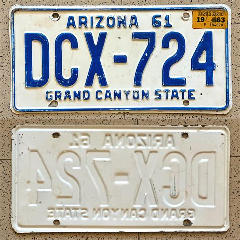Vintage Arizona License Plates All Original Antique Auto Tags Etsy