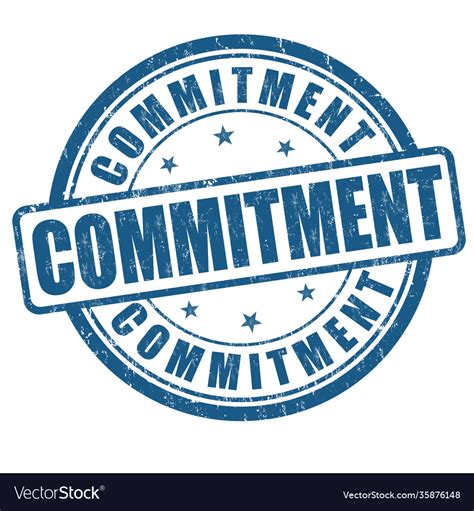 Commitment Grunge Rubber Stamp Royalty Free Vector Image